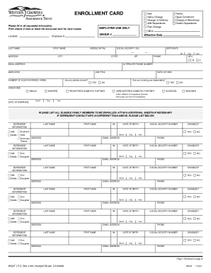 Fillable Online Get Registration / Enrollment Card Please Fill Out ...