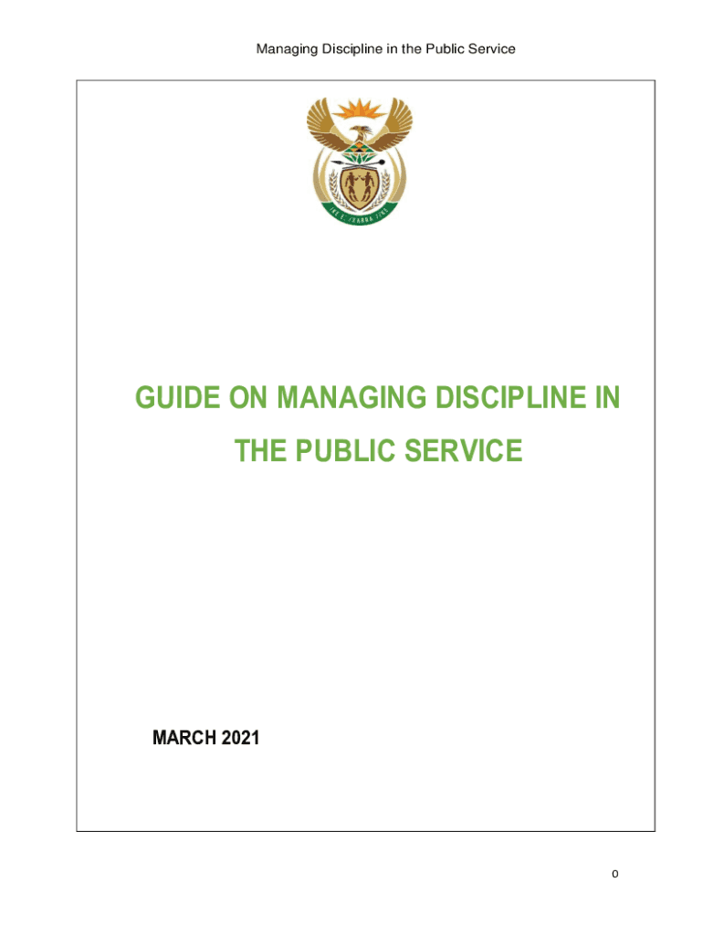 Fillable Online GUIDE ON MANAGING DISCIPLINE IN THE PUBLIC SERVICE Fax ...