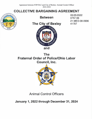 Fillable Online serb ohio STATEMENT OF AGREEMENT FRATERNAL ORDER OF ...