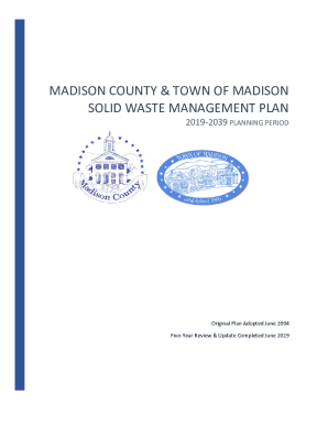 Fillable Online MADISON COUNTY & TOWN OF MADISON SOLID WASTE ... Fax ...