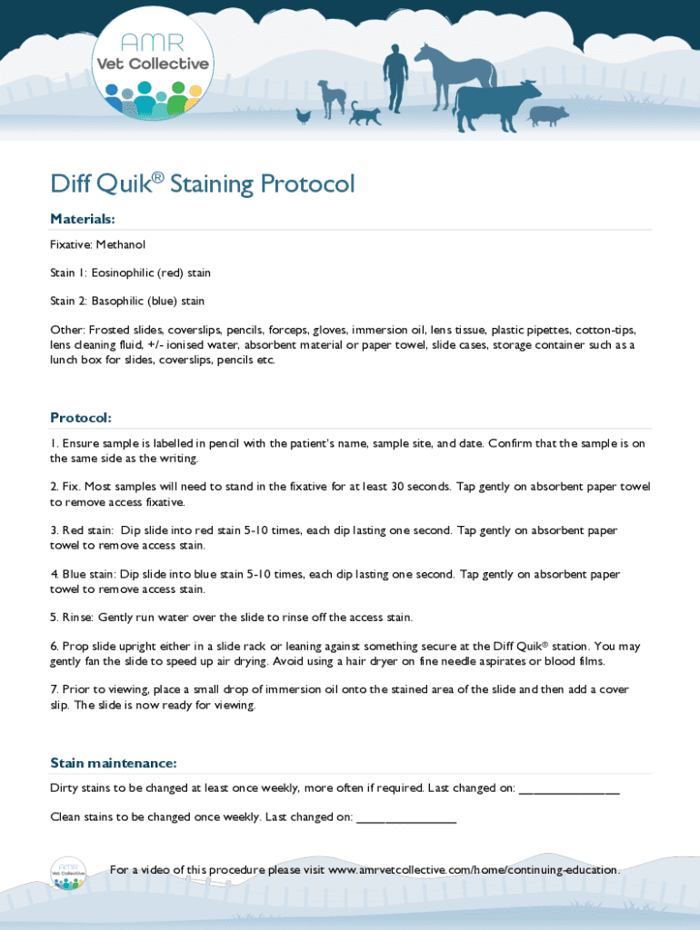 Fillable Online How do you do a Diff-Quik stain? - Staveleyfa.com Fax ...