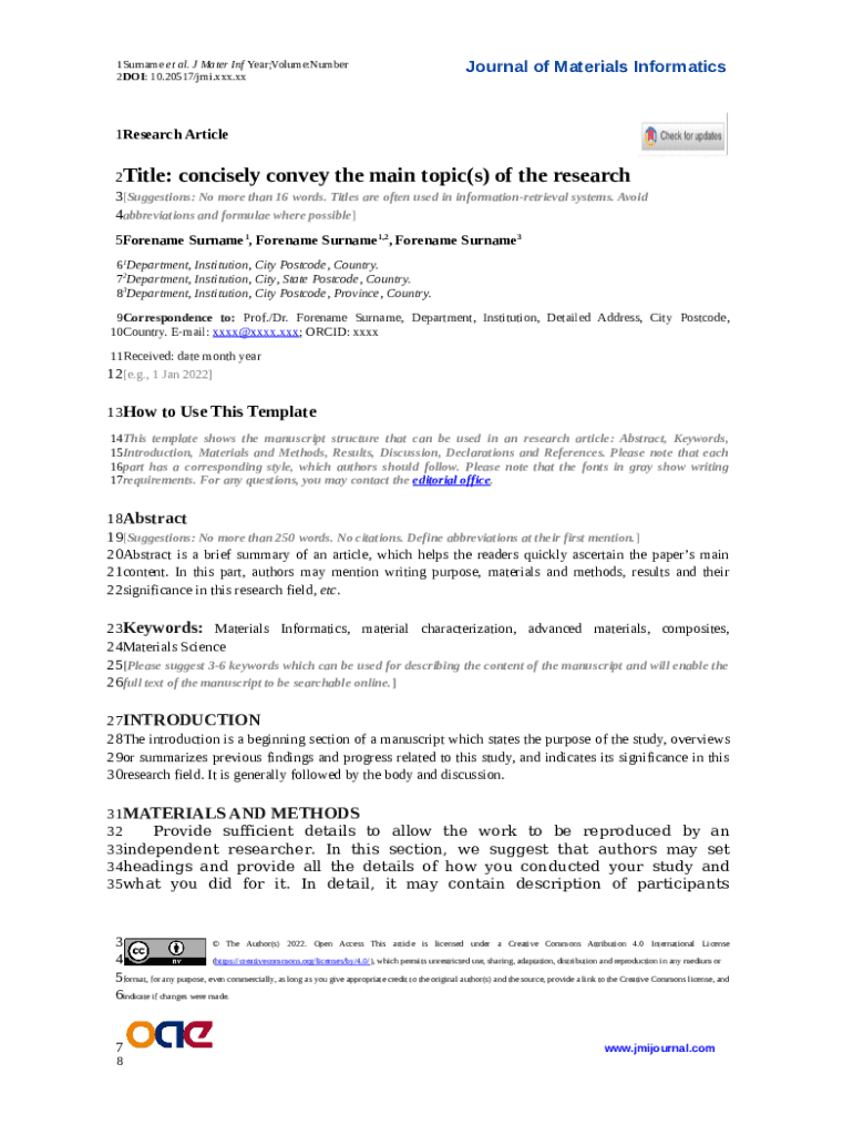 (PDF) ulating the Right Title for a Research Article Doc Template ...