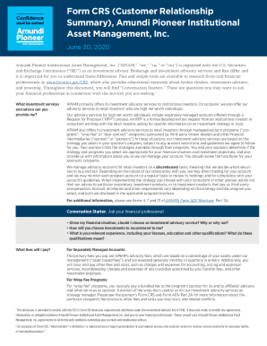 Fillable Online Form CRS (Customer Relationship Summary), Amundi Asset ...