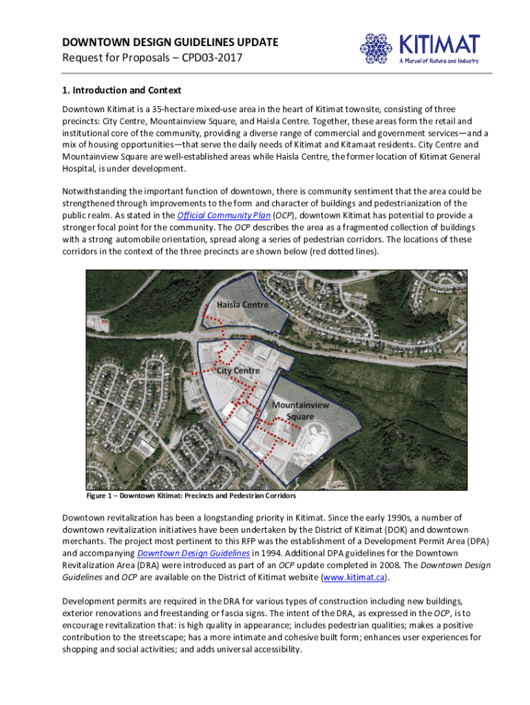 Fillable Online Request for Proposals: Update of Downtown Plan & Downtown Design Guidelines Fax ...