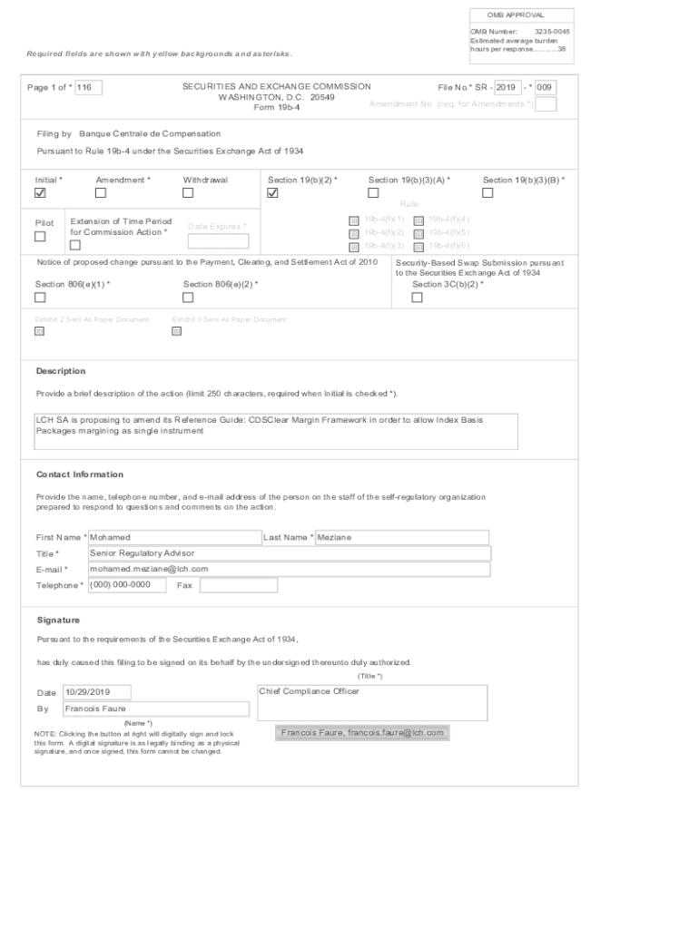 Fillable Online 19b4 Form 19b-4.pdf Fax Email Print - pdfFiller