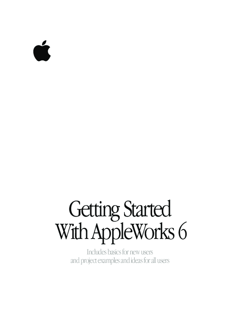 Fillable Online Getting Started with Appleworks 6 Includes Basics for ...