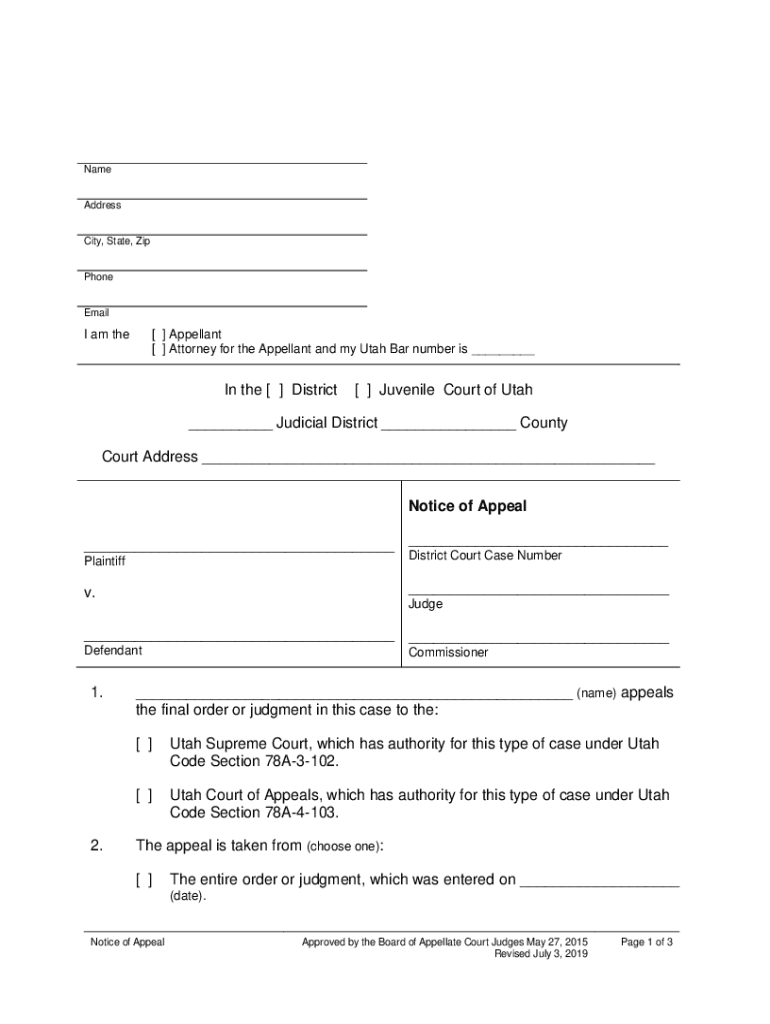 Fillable Online Attorney for the Appellant and my Utah Bar number is ...