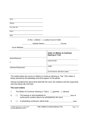 Fillable Online The First Judicial District - Utah Courts Fax Email ...