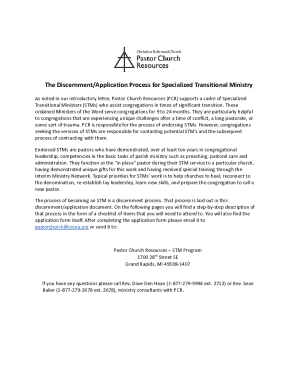 Fillable Online 03 STM Endorsement DiscernmentApplication Form.docx Fax ...