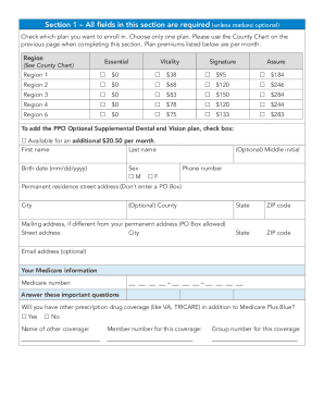 Fillable Online Medicare Plus BluePPO 2023 Individual Enrollment Form ...