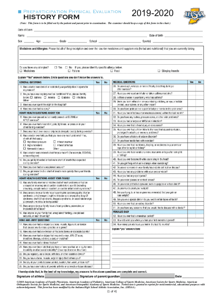 Fillable Online PRE-PARTICIPATION PHYSICAL EVALUATION FORM (PPE ...
