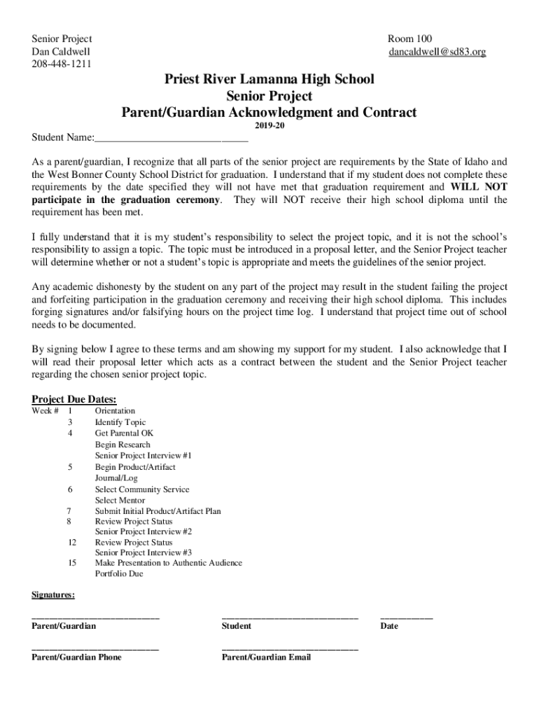 Fillable Online 50 Senior Project Ideas That Will Inspire ...