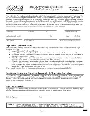 Fillable Online fill.ioForm-1-20192020-Custom-VerificationFillable Form 1: 20192020 Custom ...