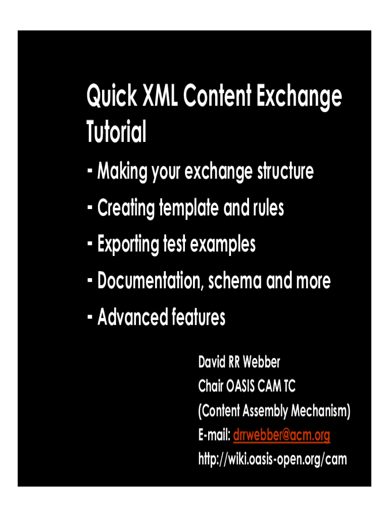Fillable Online Overview of XML in Excel - Microsoft SupportXML - Quick GuideXML - Quick ...