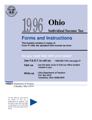 Fillable Online tax ohio Individual Income TaxIndividual Income Tax ...