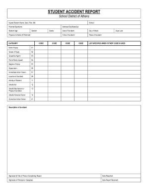 Fillable Online Student Accident Report FormDOCS - Glenbard Fax Email ...