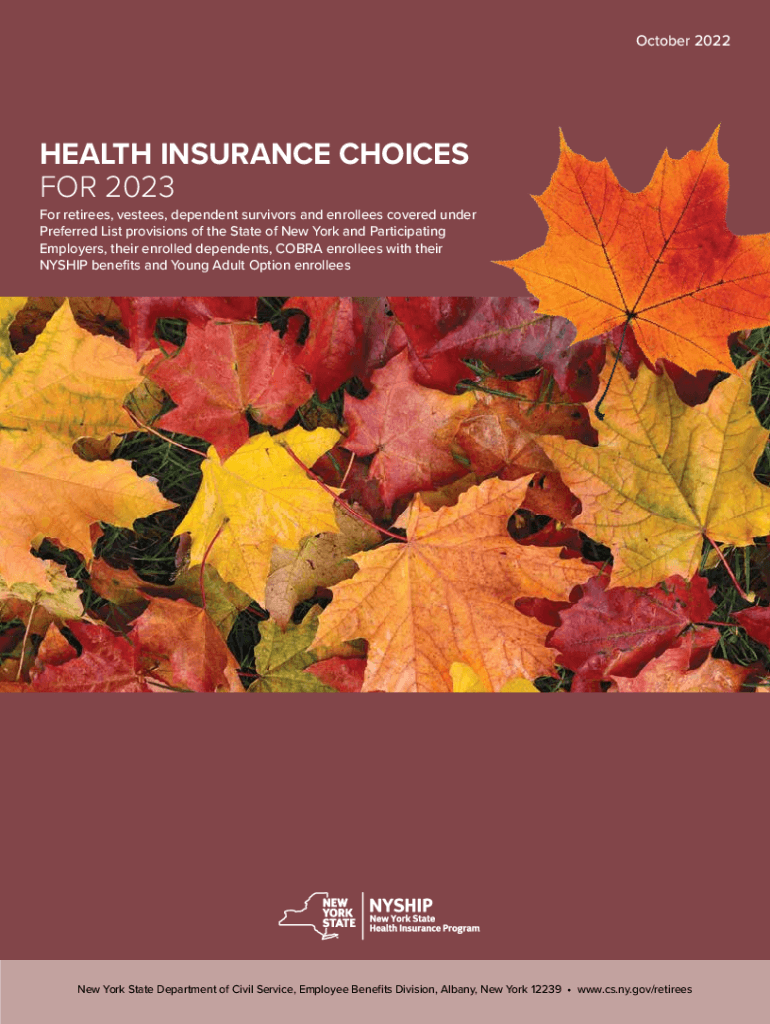 Fillable Online HEALTH INSURANCE CHOICES FOR 2023 Fax Email Print ...