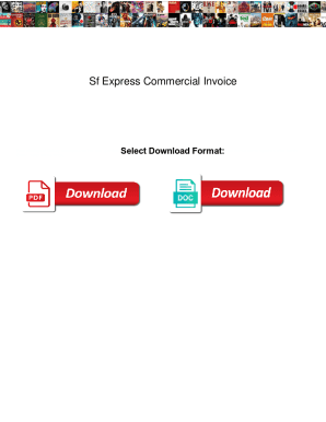 Fillable Online Sf Express Commercial Invoice. Sf Express Commercial ...