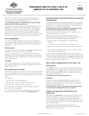 Fillable Online Form Radiological report on chest x-ray of an 160 ...