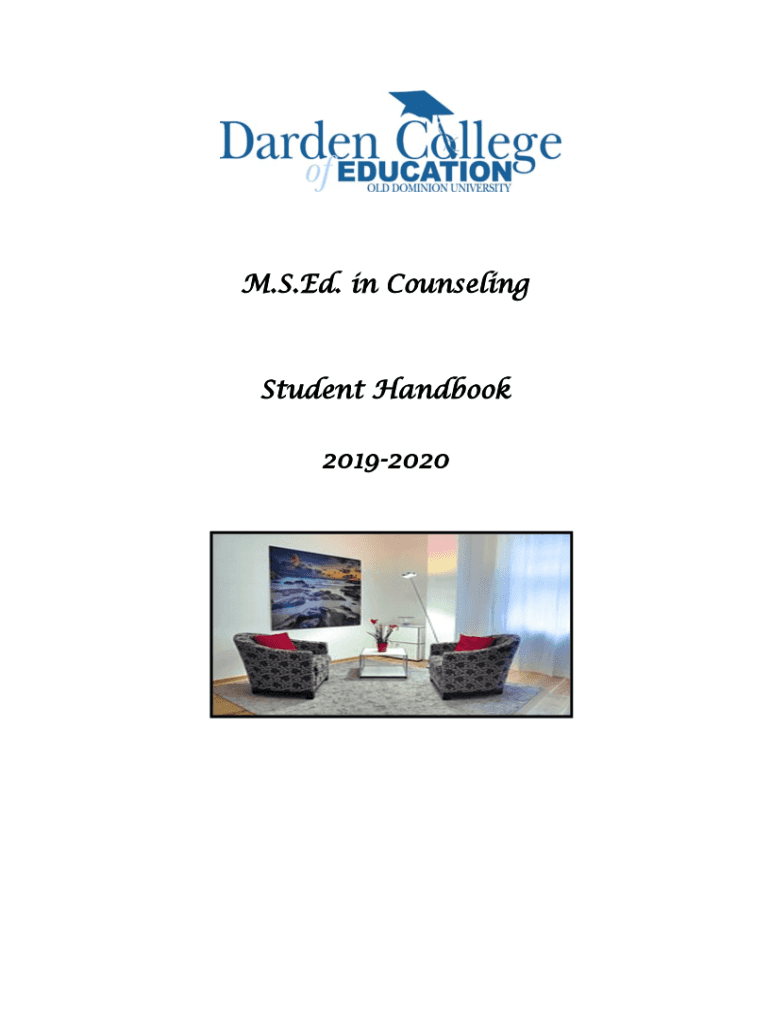 Fillable Online Counseling and Mental Health Services, MSEd ...