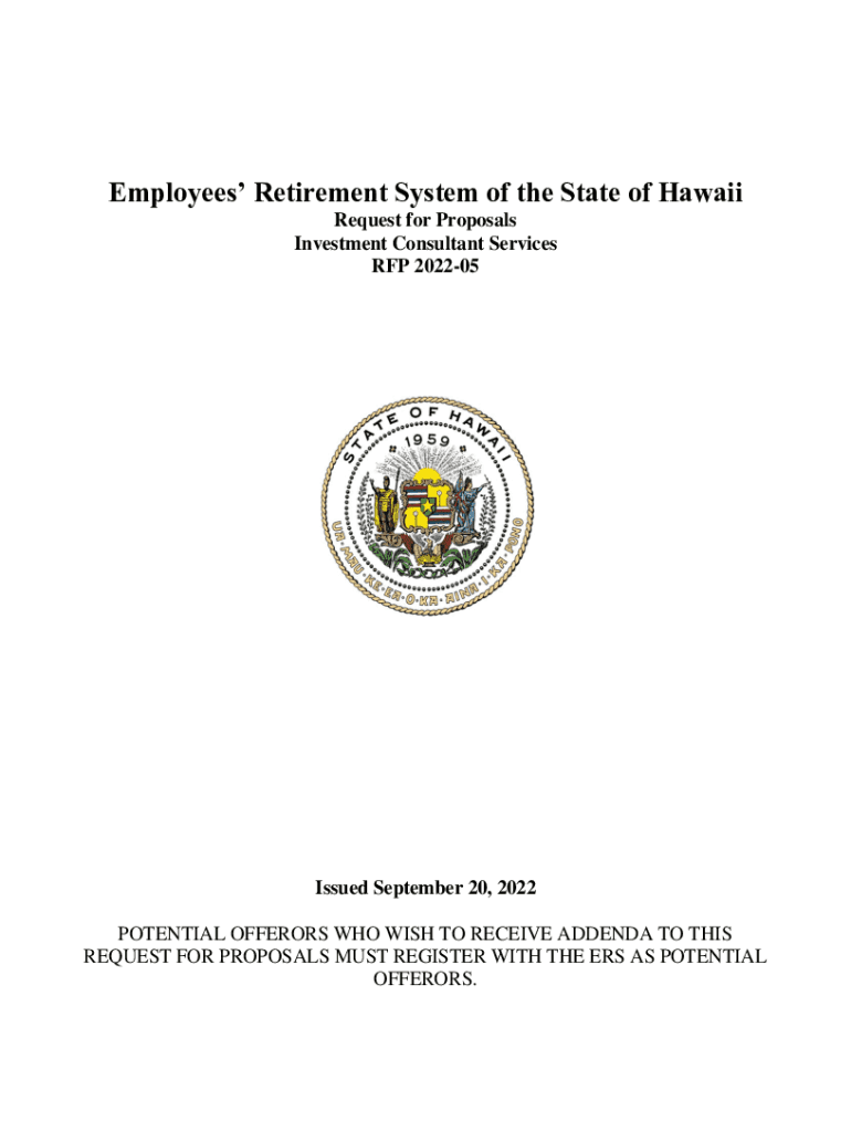Fillable Online ers ehawaii spo.hawaii.govrequest-for-proposalsState Procurement OfficeRequest ...