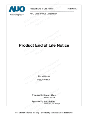 Fillable Online PCN / EOL (Product Change Notification / End of Life ...