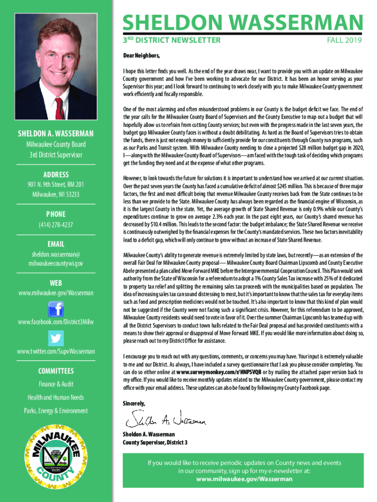 Fillable Online county milwaukee SHELDON WASSERMAN - Milwaukee Fax ...