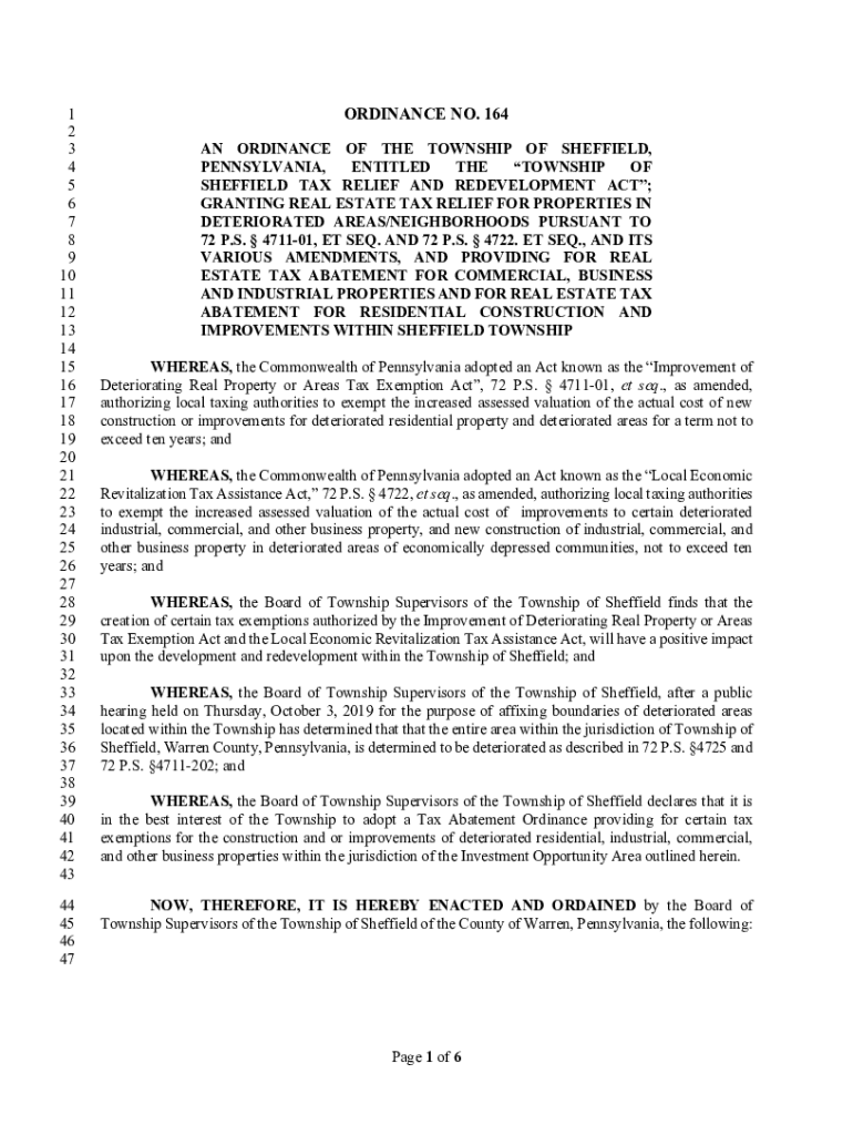 Fillable Online ORDINANCE NO. 164 Fax Email Print - pdfFiller