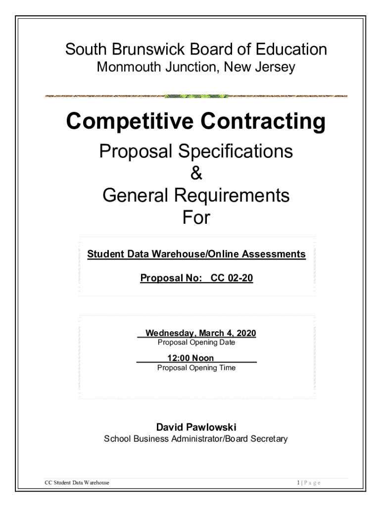 Fillable Online Competitive Contracting - SharpSchool Fax Email Print ...