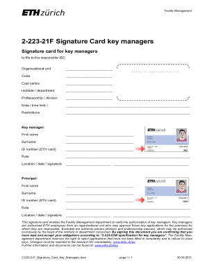 Fillable Online Understanding prox card facility ...