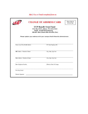 Fillable Online Change of Address Card Web Version Fax Email Print ...