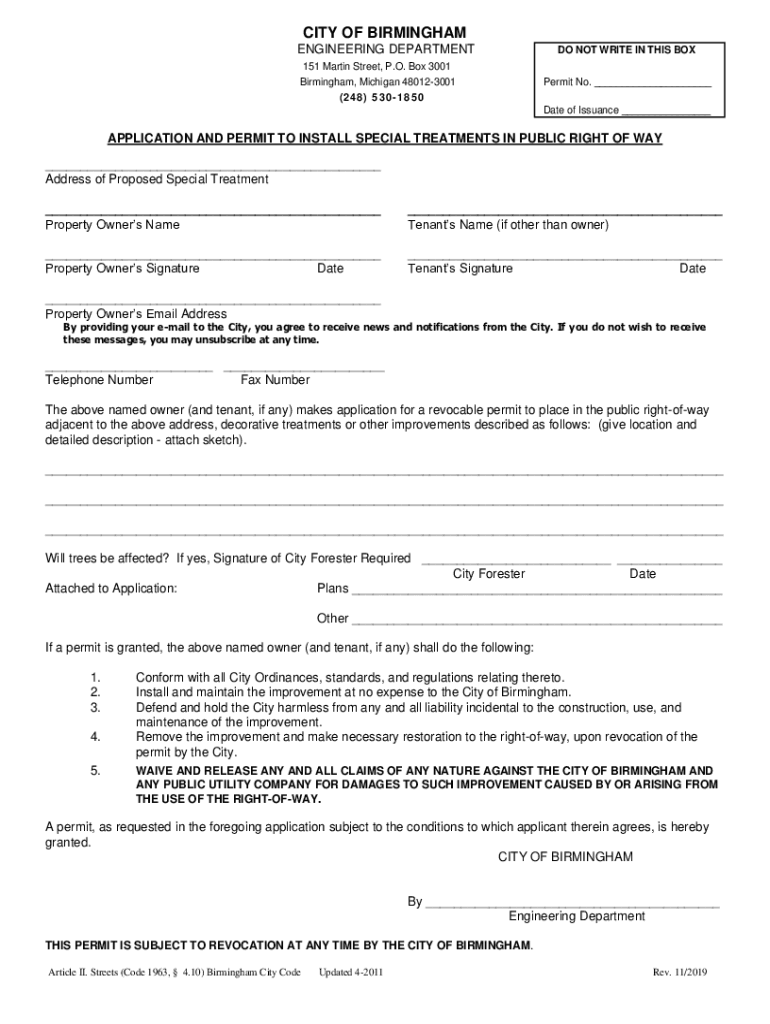 Fillable Online Birmingham, MIBirmingham, MIBirmingham, MIThe Official ...