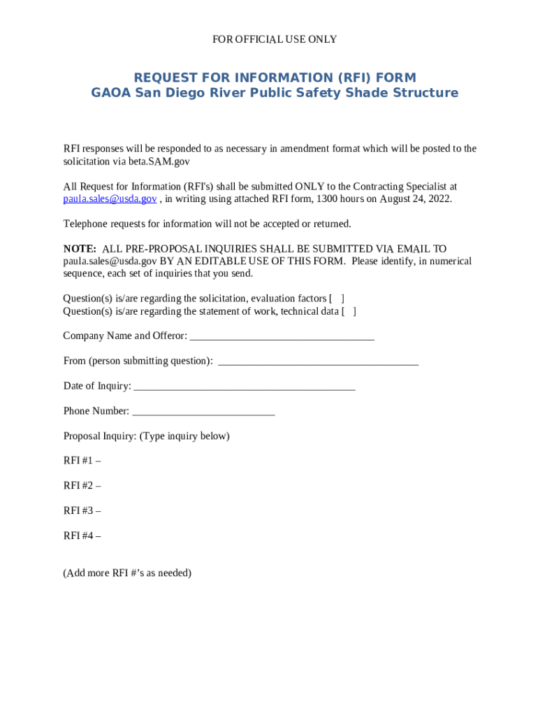 Request for Ination (RFI) Fiscal Sponsors Creative ... - San Diego Doc ...