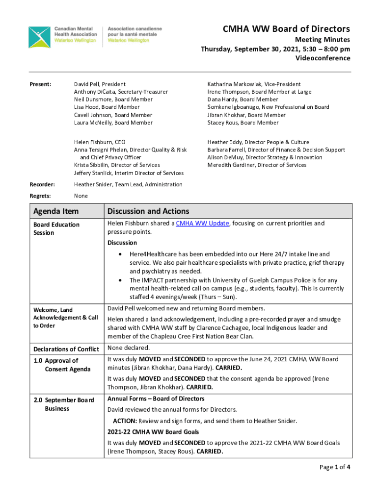 Fillable Online CMHA: Board of Commissioners Fax Email Print - pdfFiller