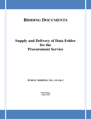 Fillable Online Sample Bidding Document for Procurement of Management ...