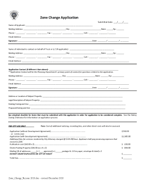 Fillable Online haileycityhall.org202106Zone Change Application Fax ...