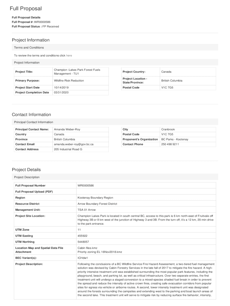 Fillable Online PROPOSAL PREPARATION INSTRUCTIONS AND ...