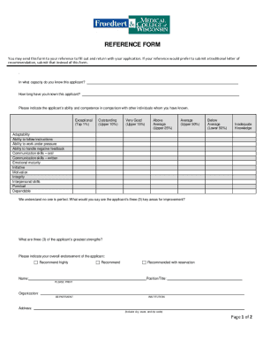 Fillable Online Credit Reference Request Form - Sample & Template ...