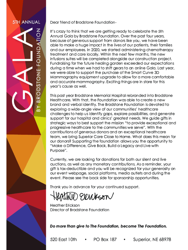 Gala Sponsorship Letter: Fill out & sign online | DocHub