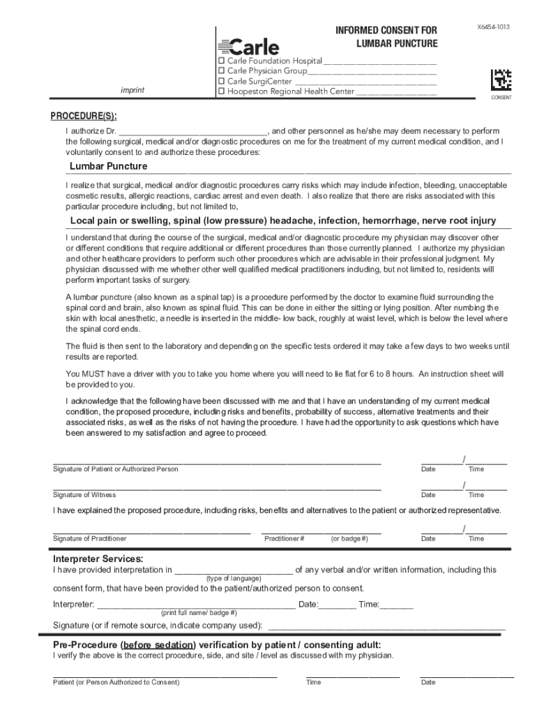 Fillable Online carle.martinonesource.comdesktopformsConsentINFORMED ...