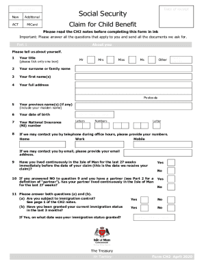 Fillable Online revenuebenefits.org.ukpdfch2notesCH2 Notes - Child ...