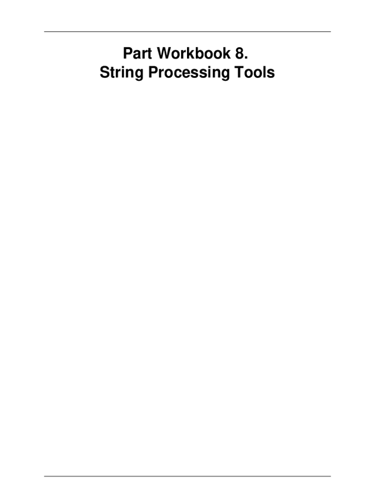 Fillable Online csis pace docslib.orgdoc12667491Part Workbook 8. String ...