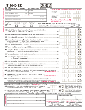 Fillable Online tax ohio Ohio Form IT 1040 (Ohio Individual Income Tax ...