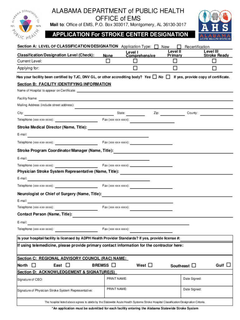 Fillable Online ALABAMA DEPARTMENT of PUBLIC HEALTH Fax Email Print ...