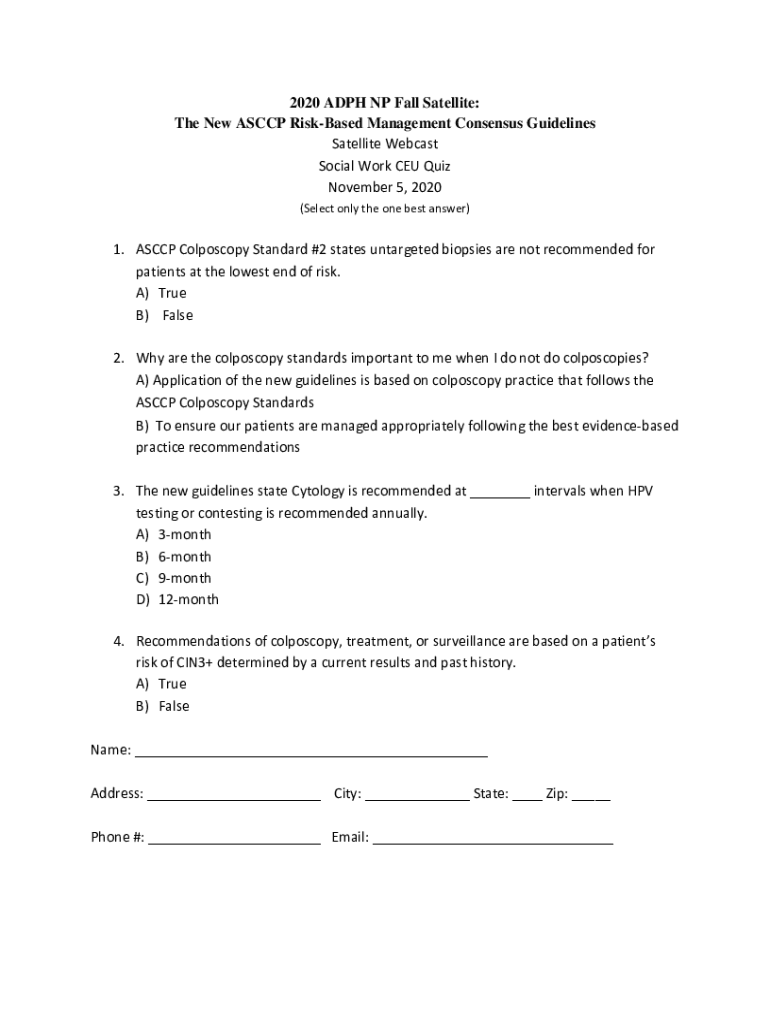 Fillable Online 2020 ADPH NP Fall Satellite: The New ASCCP Risk-Based ...