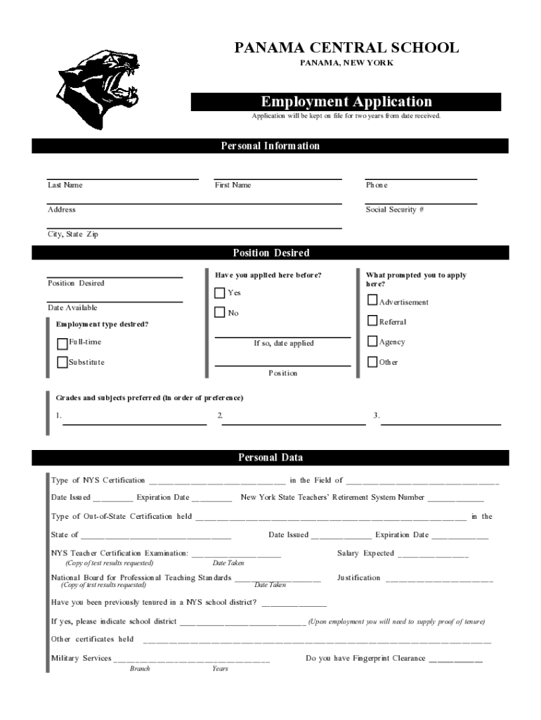 Fillable Online Teacher Application-Web.cwk (DR) Fax Email Print - pdfFiller