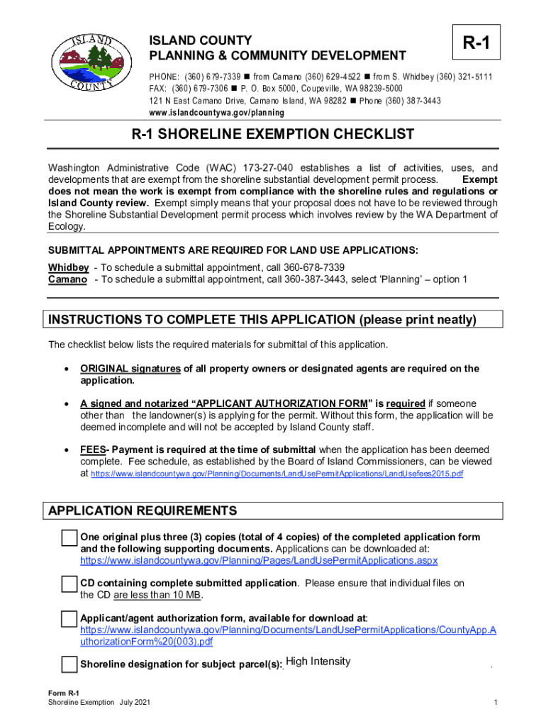 Fillable Online Planning & Community Development - Island County, Washington Fax Email Print ...