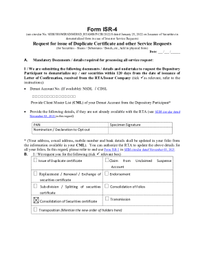 Fillable Online Form ISR-4 - Kama Holdings limited Fax Email Print ...