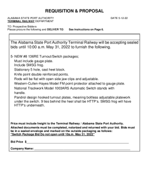 Fillable Online ALABAMA STATE PORT AUTHORITY Fax Email Print - pdfFiller