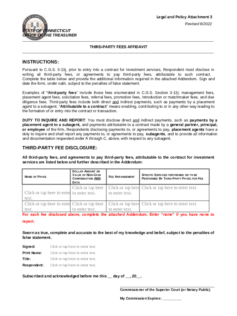 Third Party Payment Disclosure - ct Doc Template | pdfFiller